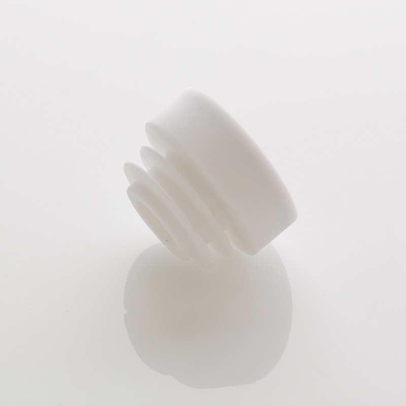 White stopper with Oak wood insert